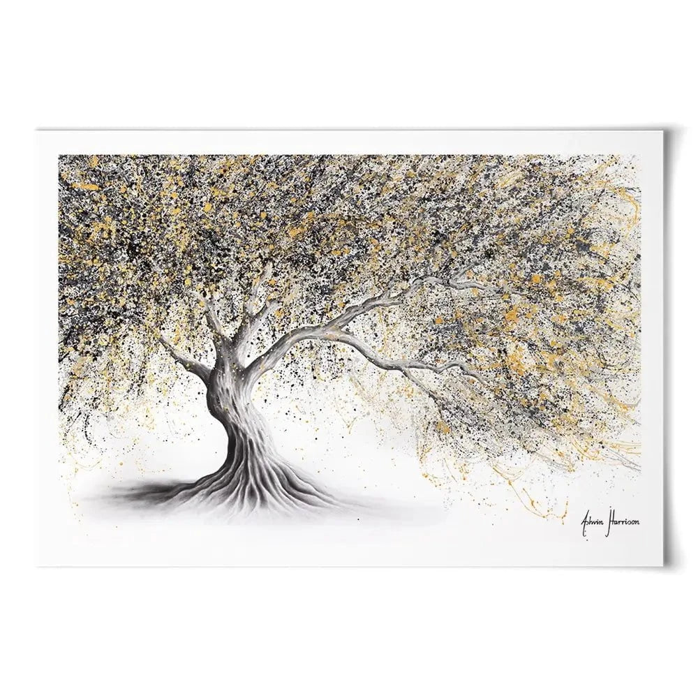 Golden Onyx Tree Art Print
