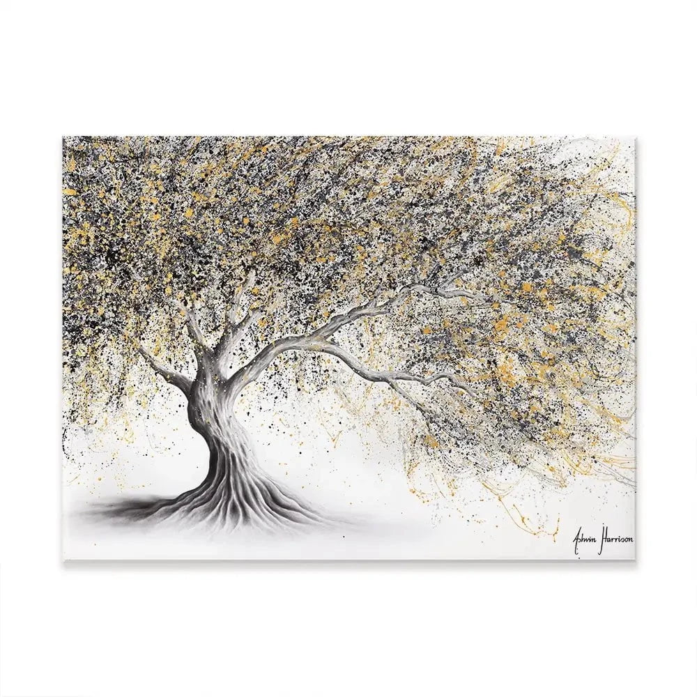 Golden Onyx Tree Canvas Print