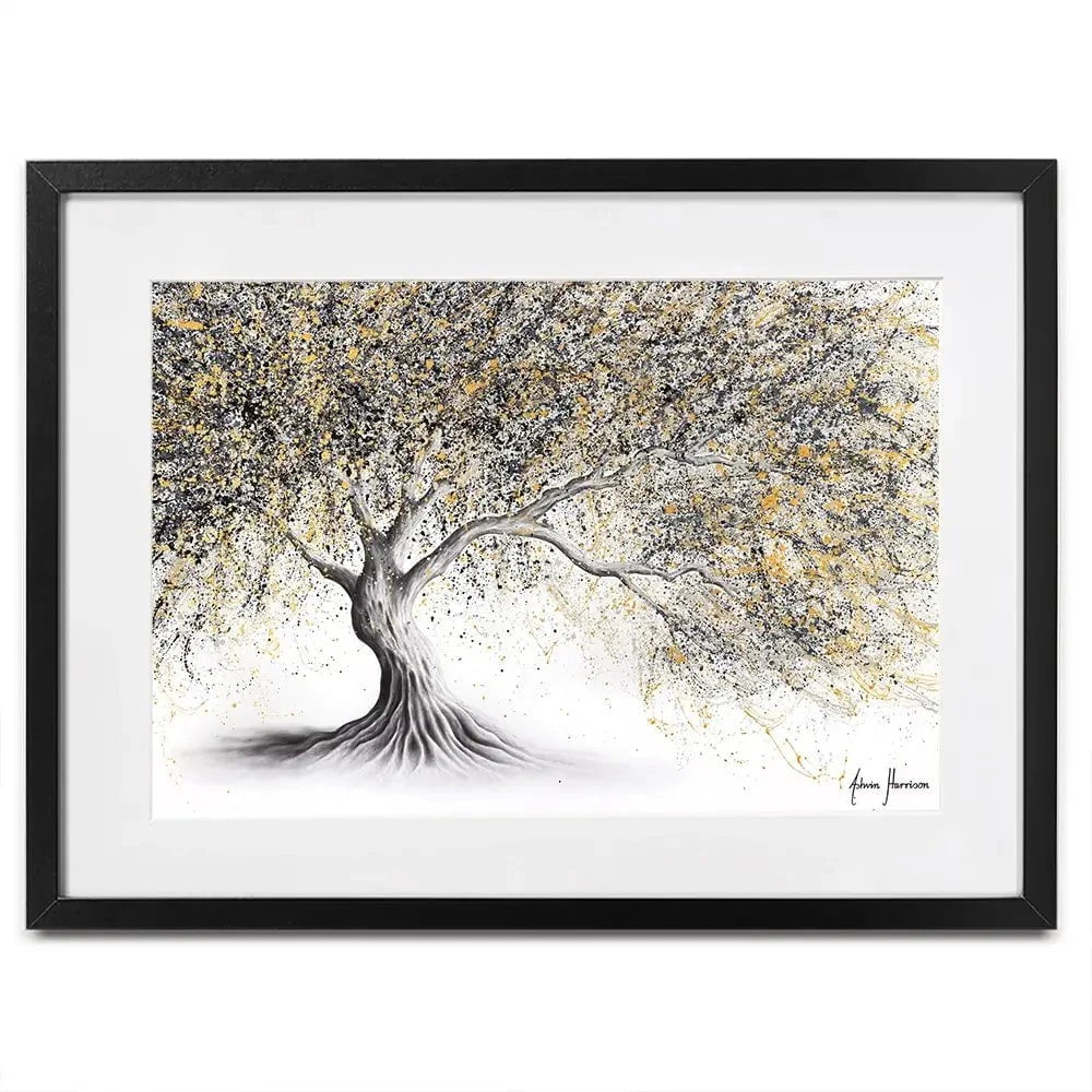Golden Onyx Tree Framed Art Print