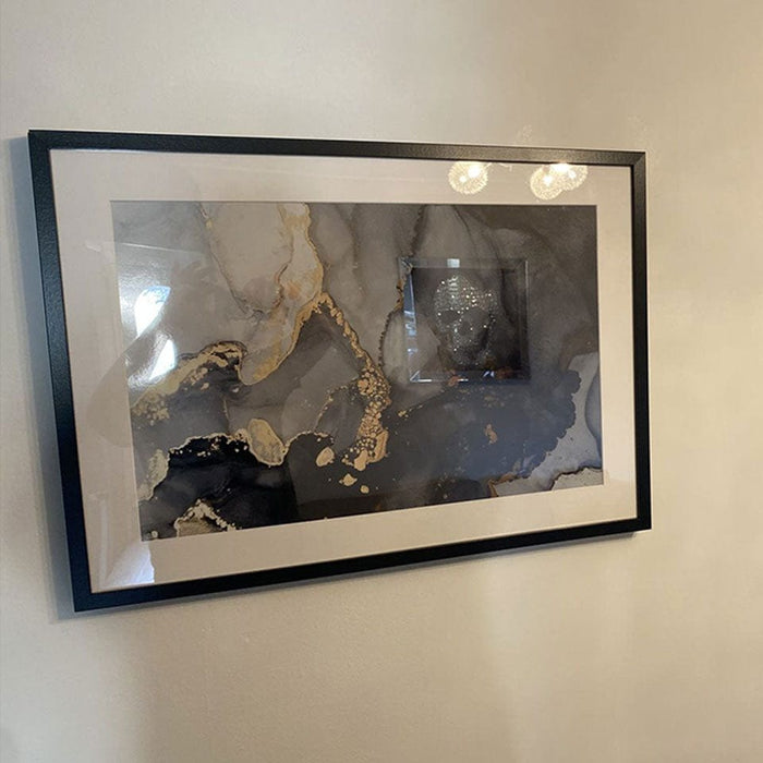 Grey Marble Tones Framed Art Print