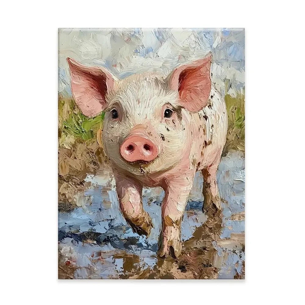 Happy Hog Canvas Print