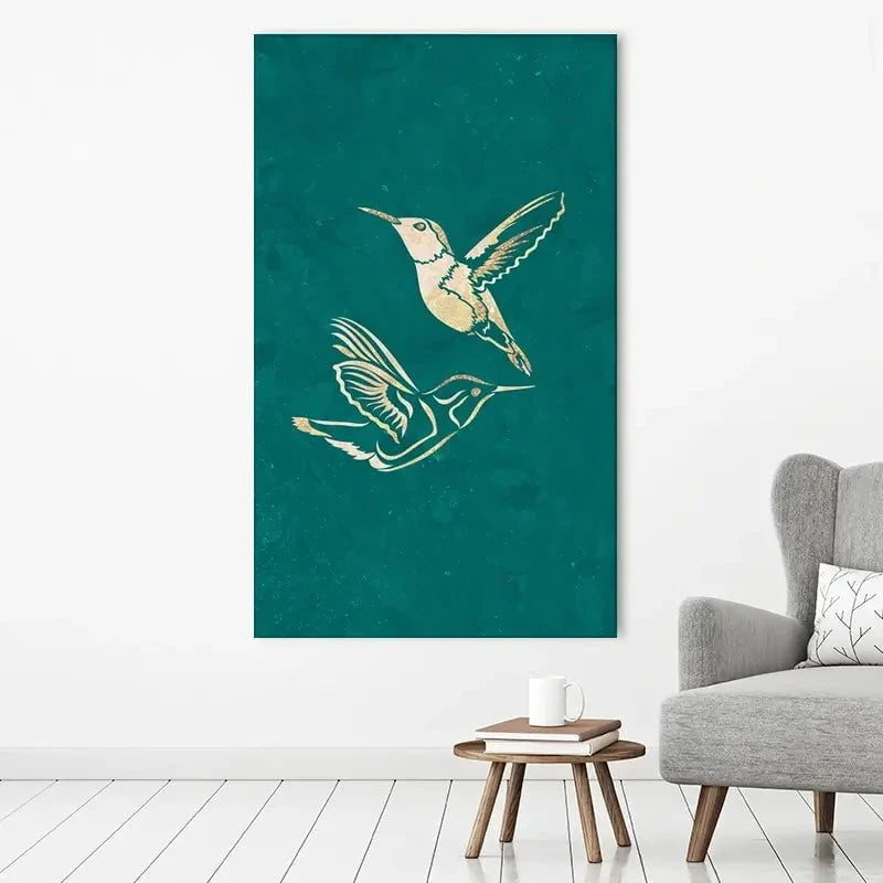 Happy Hummingbirds Canvas Print