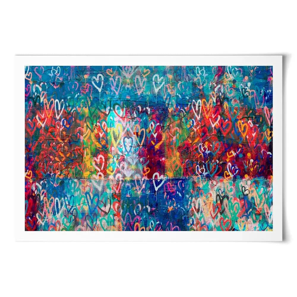 Hearts Everywhere Art Print