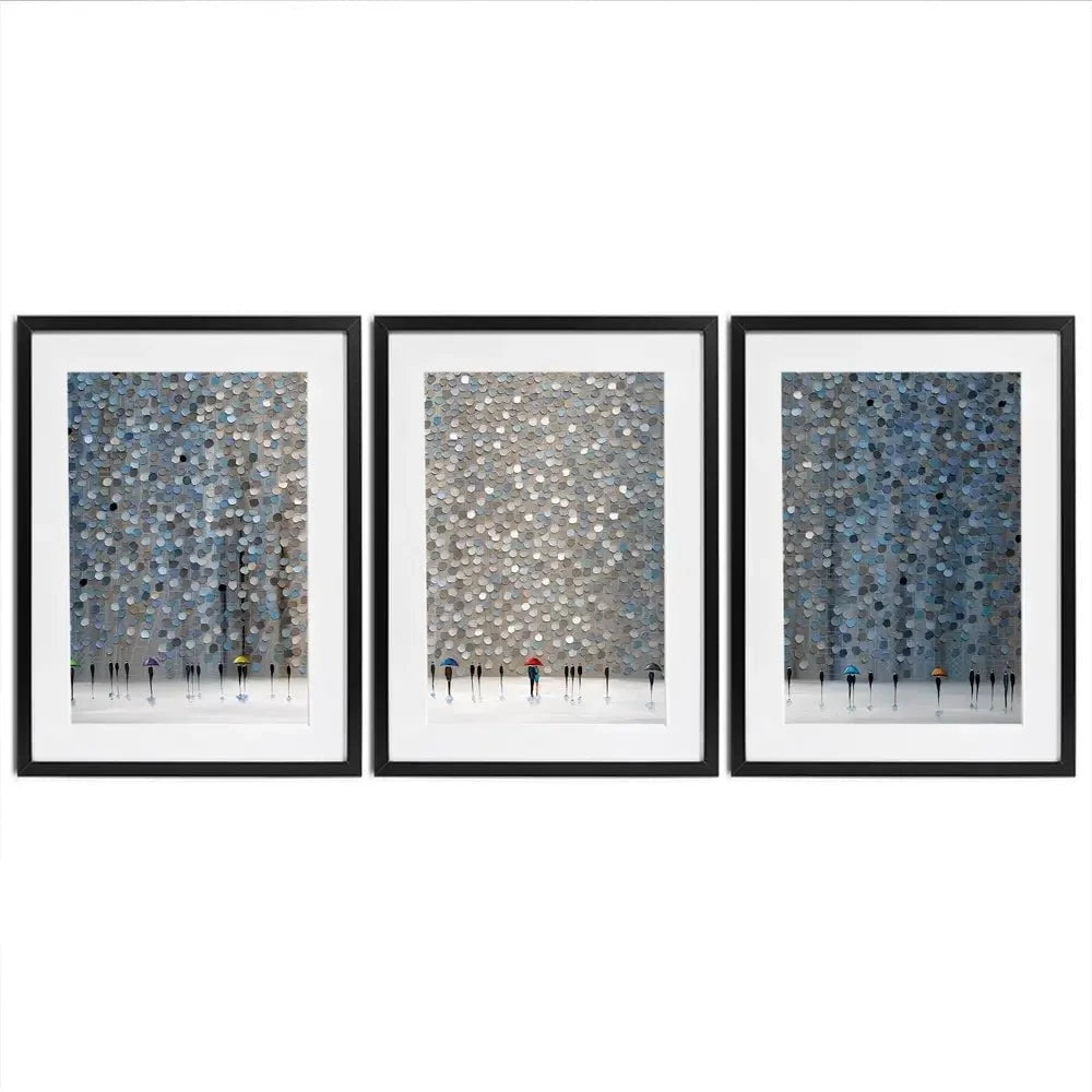 Infinity Rain Framed Art Print Trio