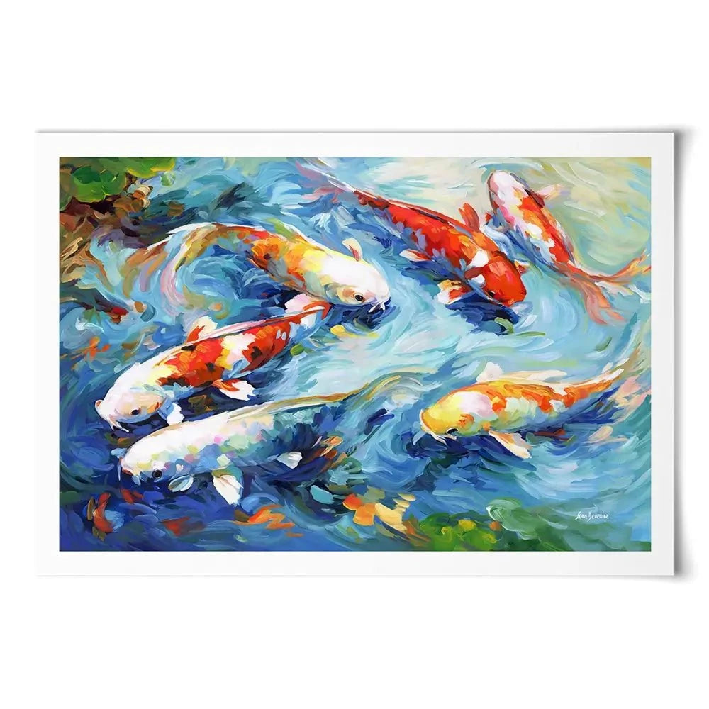 Koi Peaceful Glide Art Print
