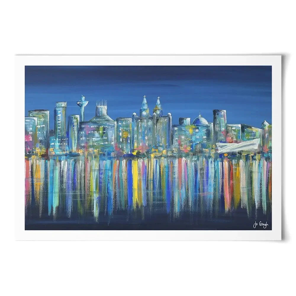 Liverpool Skyline Art Print | City artwork | Urban wall art decor