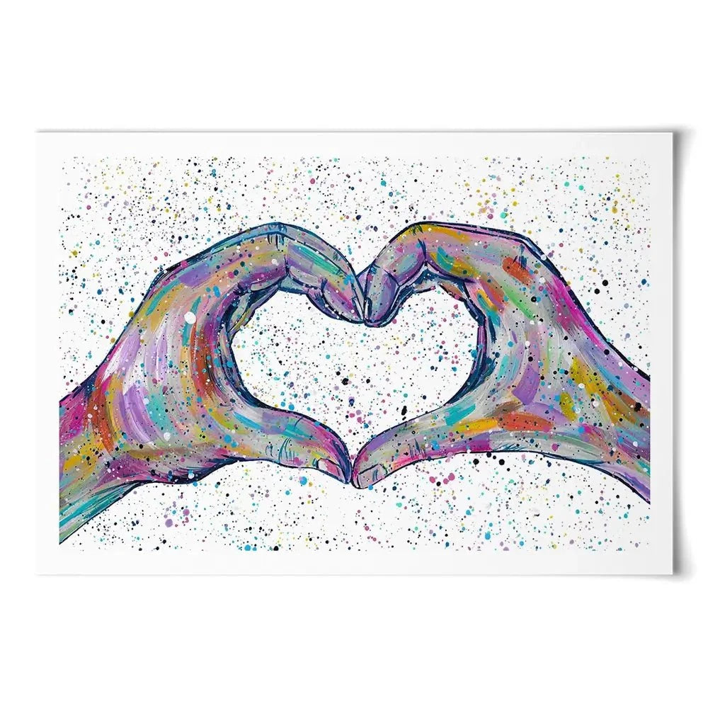 Love Heart Hands Art Print