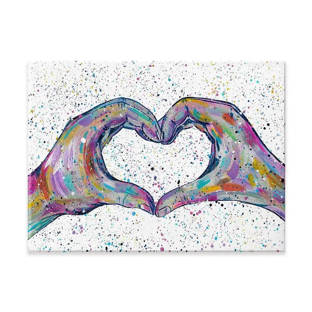 Love Heart Hands Canvas Print