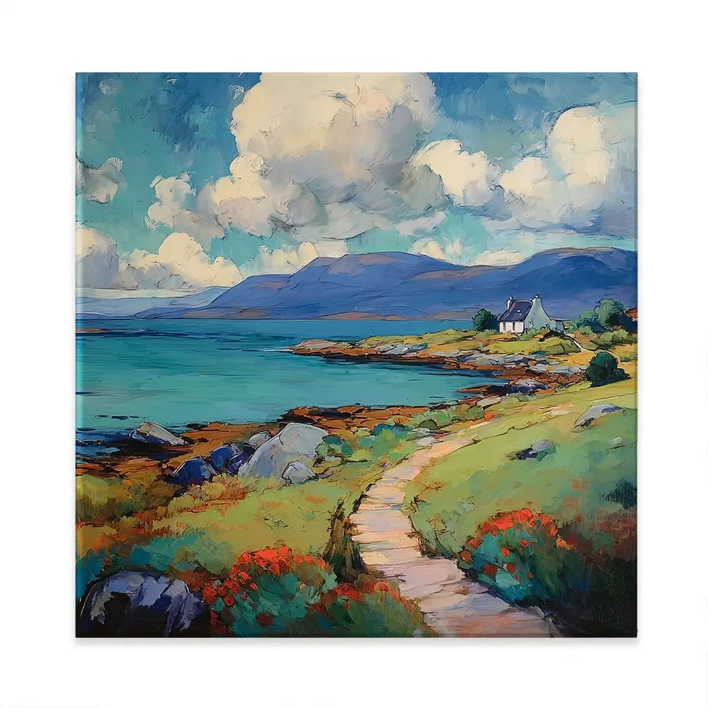Meandering Mull Square Canvas Print