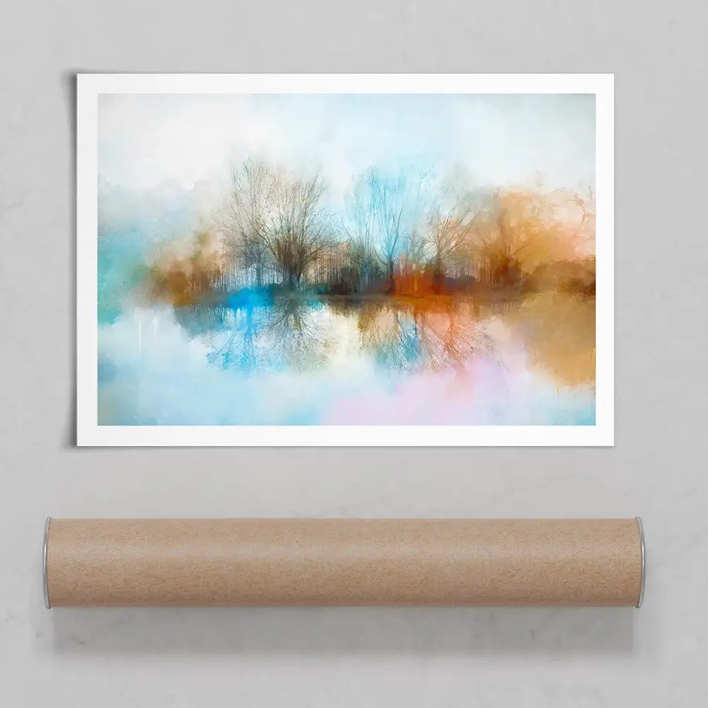 Misty Forest View Art Print