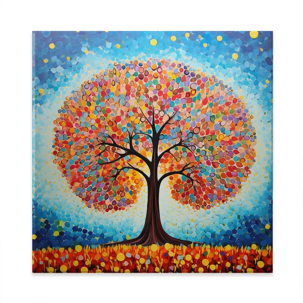 Modern Colourful Tree Of Life Canvas Print