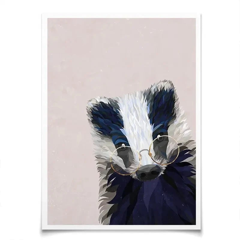 Mr Badger Art Print