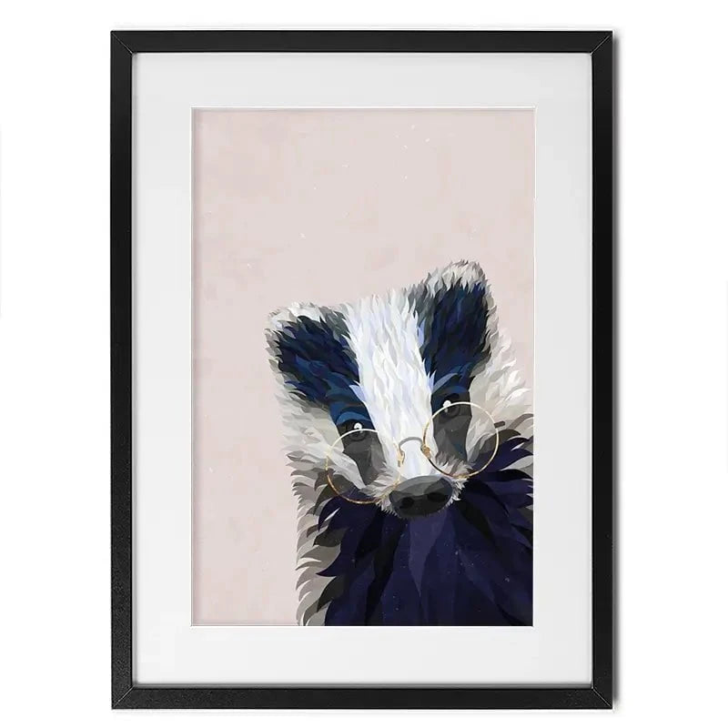 Mr Badger Framed Art Print