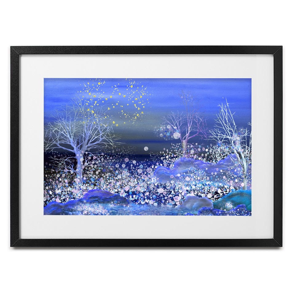 Night Snowfall Framed Art Print