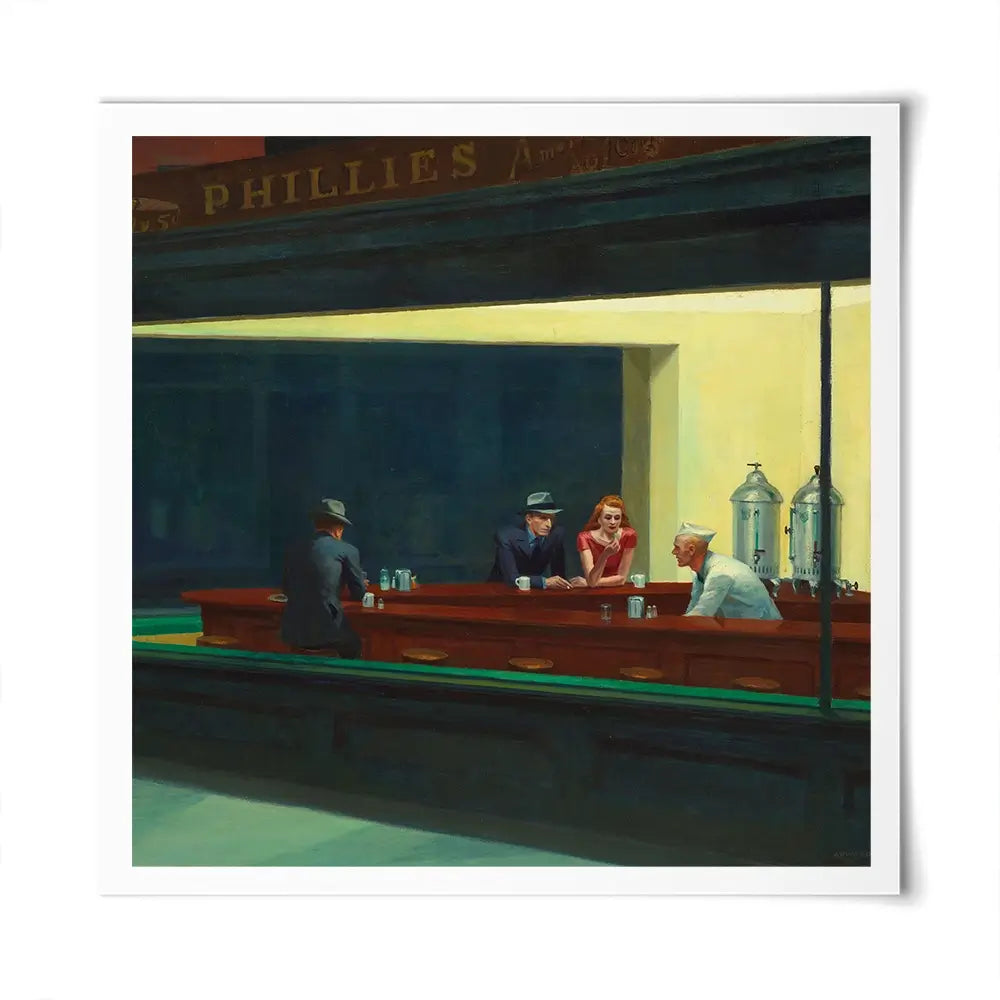Nighthawks Square Art Print