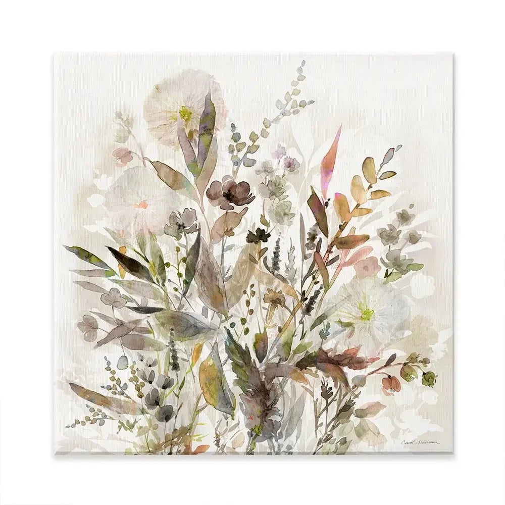 Organic Garden Square Canvas Print