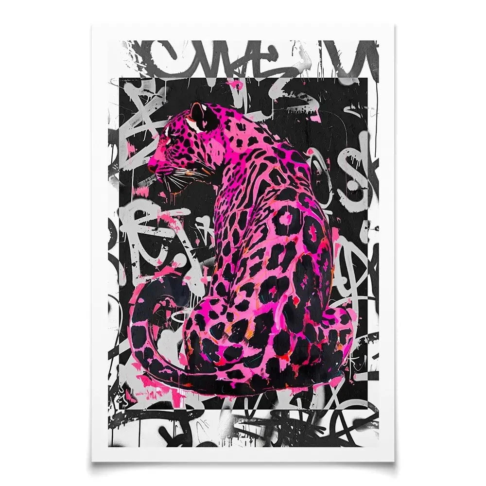 Pink Leopard Art Print