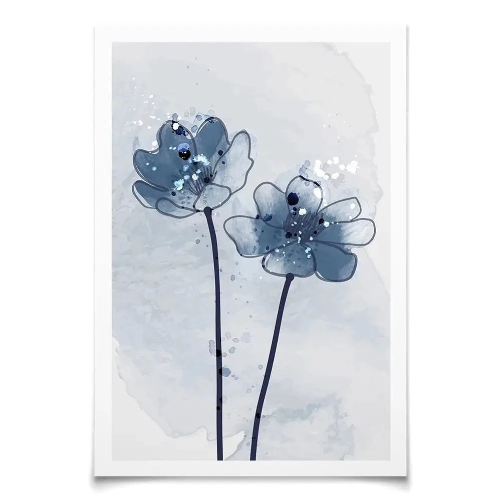 Pretty Blue Flowers Art Print