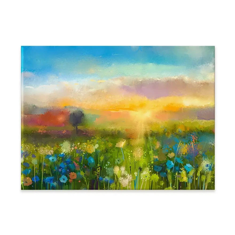 Pretty Floral Field Canvas Print