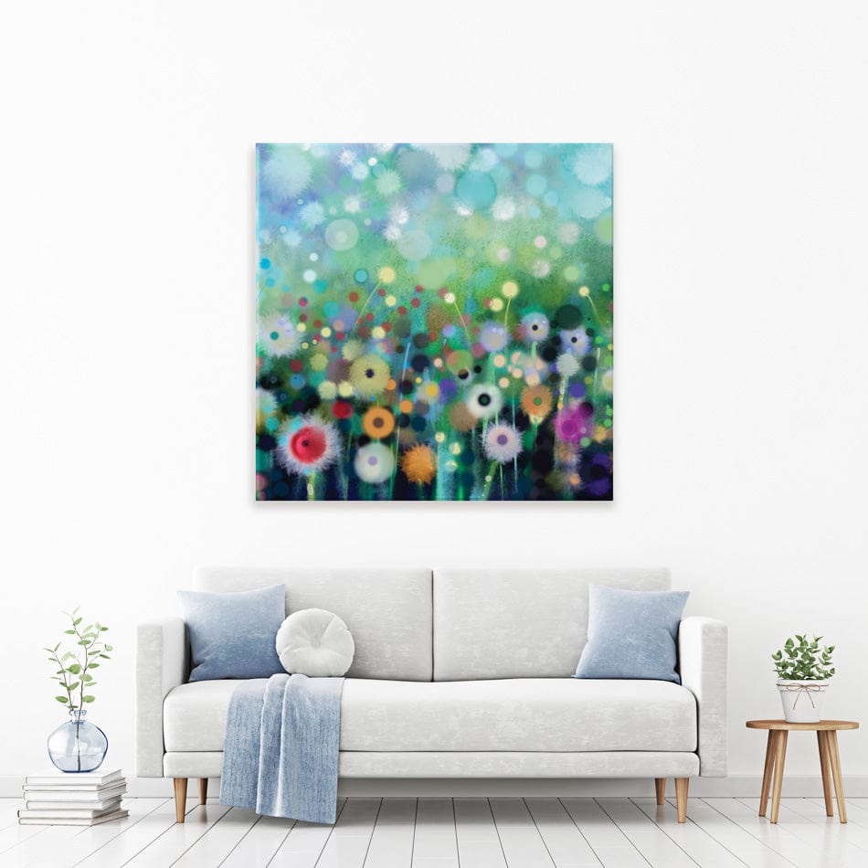 Pretty Flowers Square Canvas Print