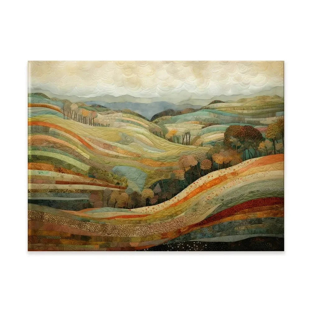 Quilted Autumn Landscape Canvas Print