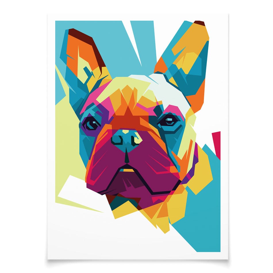 Rainbow Pop Art Frenchie Art Print