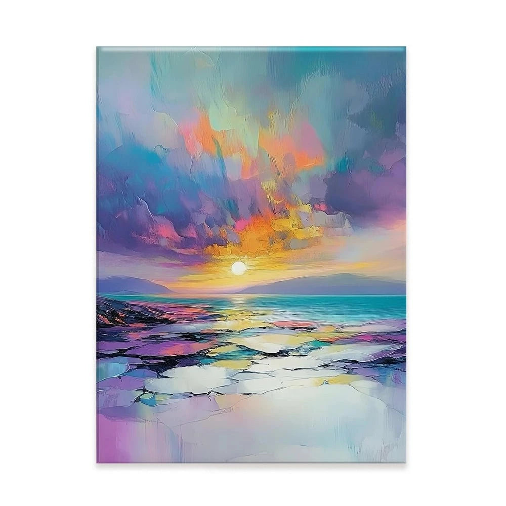 Rainbow Sea Sunset Canvas Print