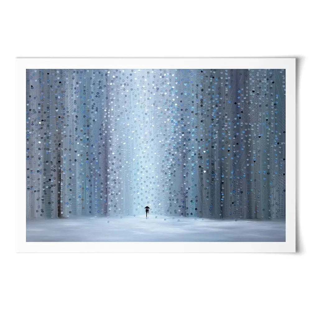 Rainy Stroll Art Print