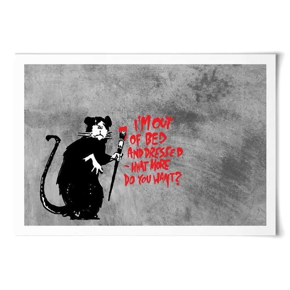 Rat Out Of Bed Art Print