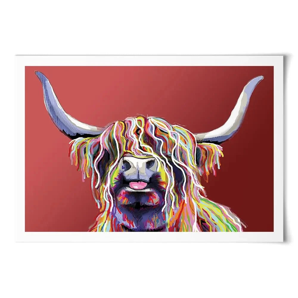 Red Cheeky Coo Art Print
