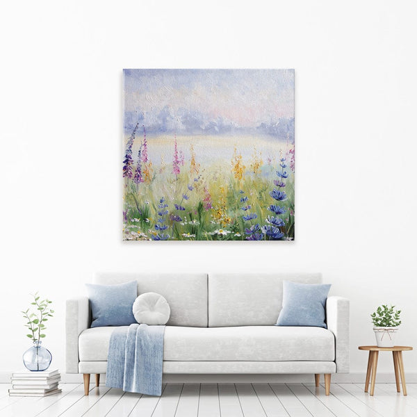 Rural Landscape Square Canvas Print – Art Print Shop