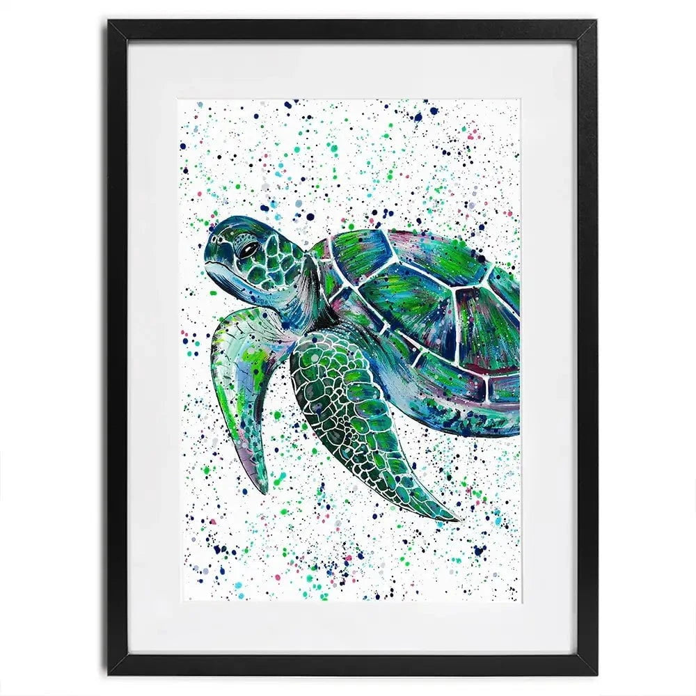 Sea Turtle Lenny Framed Art Print