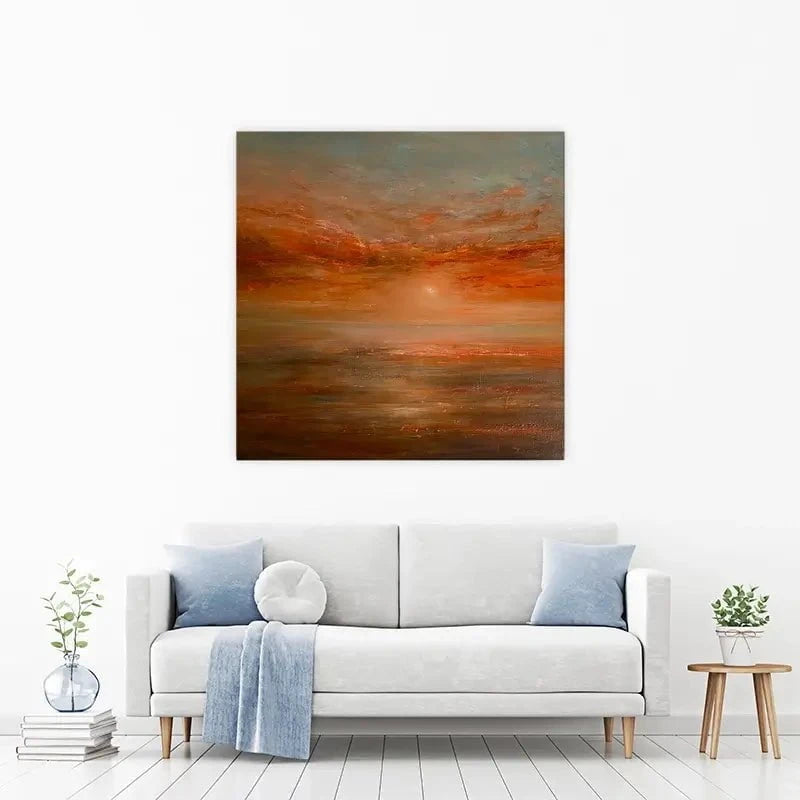 Serene Setting Sun Canvas Print