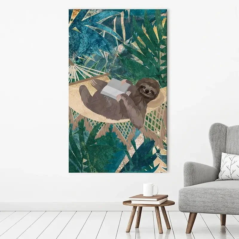 Sloth Jungle Canvas Print