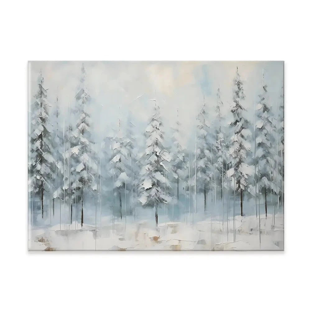 Snow Dusted Trees Canvas Print