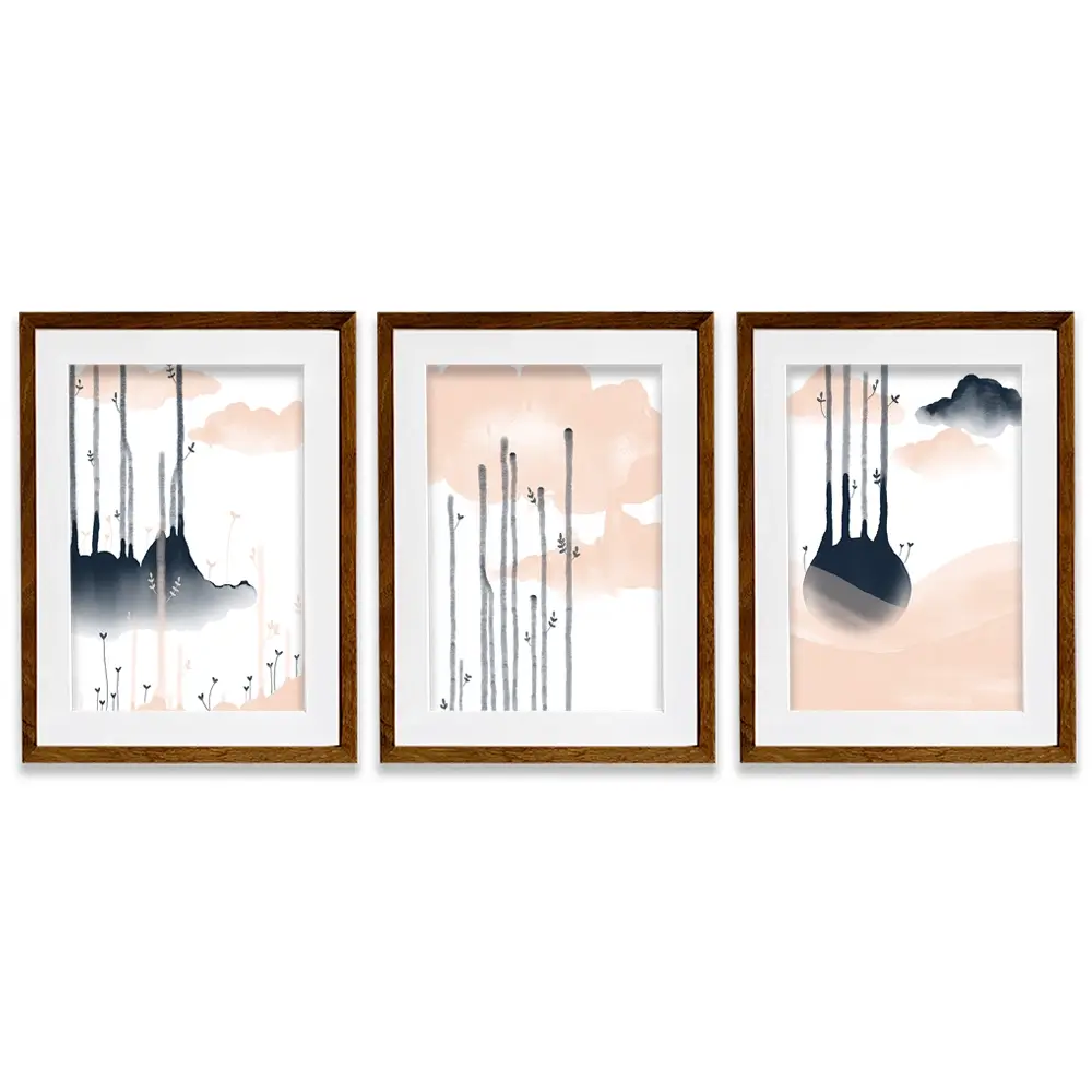 Sprouting Love Framed Art Print Trio
