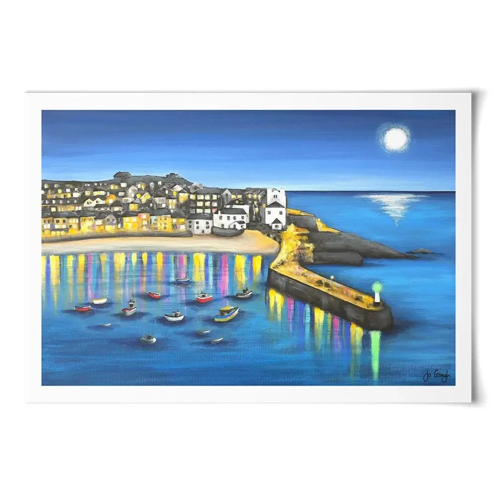 St Ives At Night Art Print