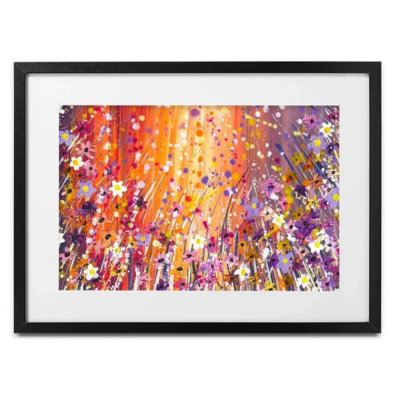 Sunset Chaos Framed Art Print