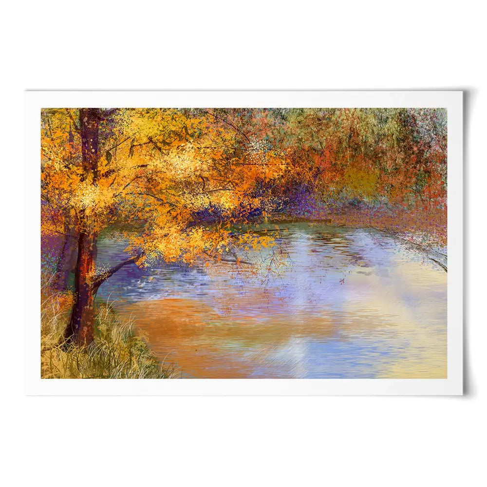 Tree Over The River Art Print