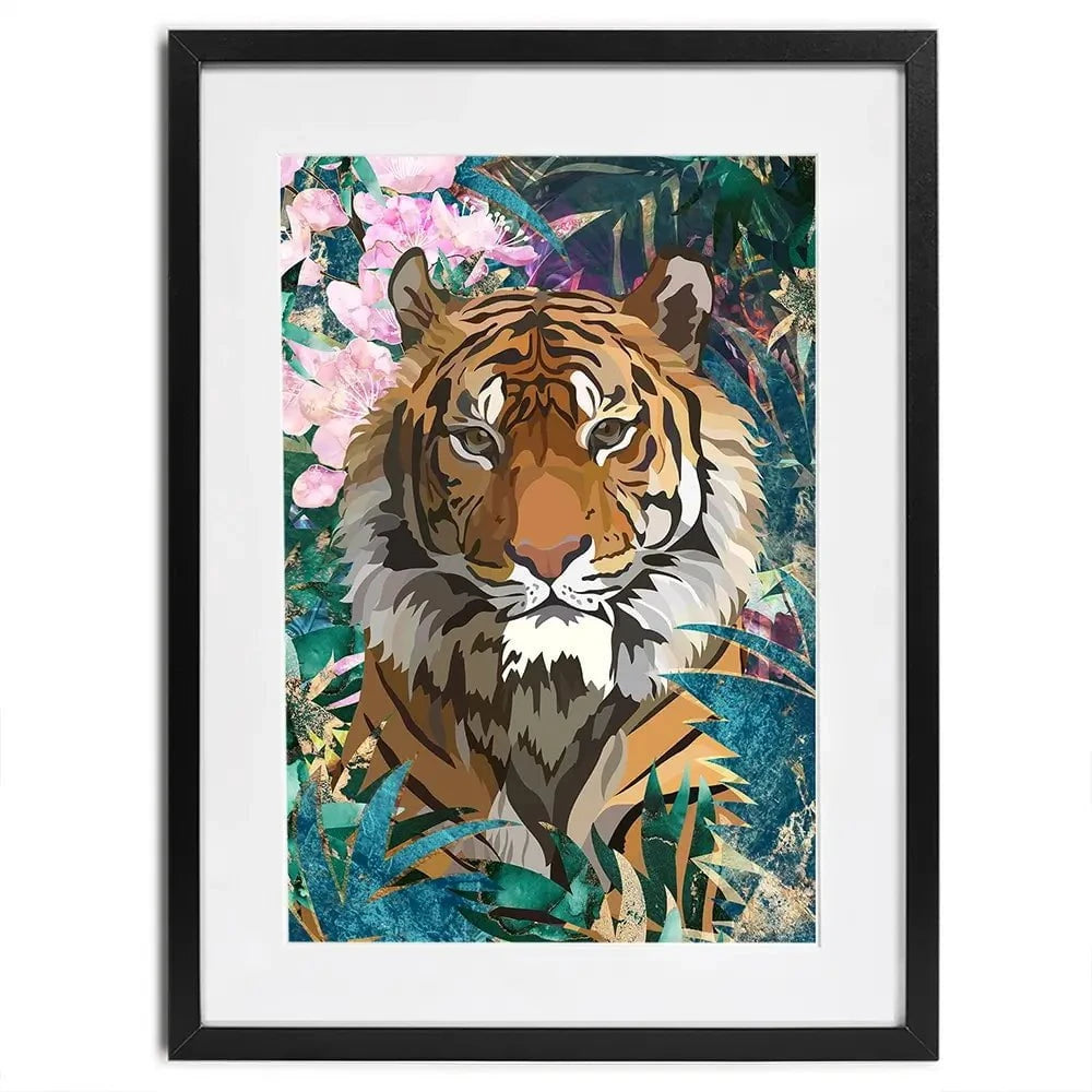 Tropical Tiger Framed Art Print