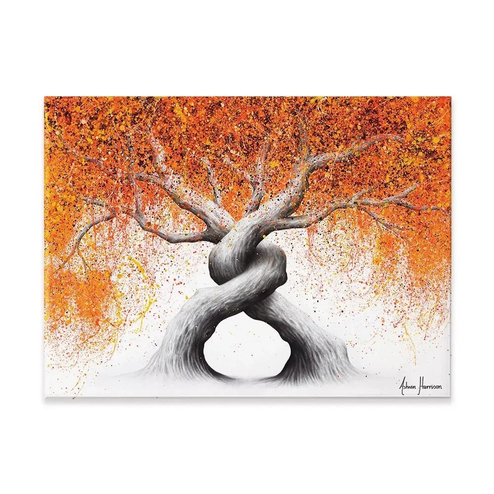 Twisting Love Trees Canvas Print
