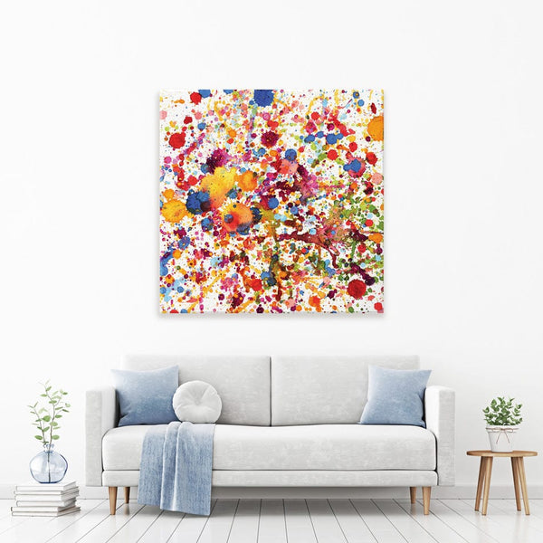 Watercolour Paint Splash Square Canvas Print – Art Print Shop