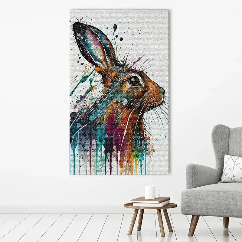 Watercolour Rabbit Canvas Print