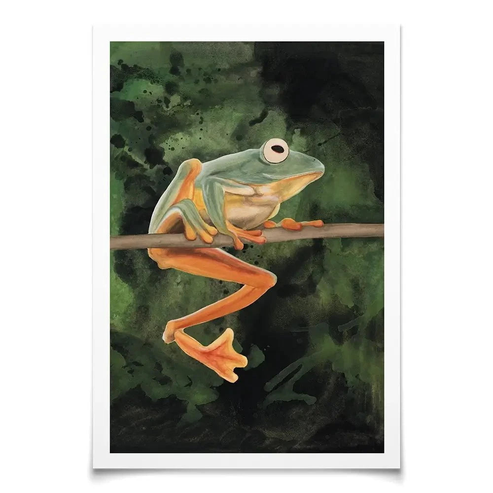 Watercolour Tree Frog Art Print
