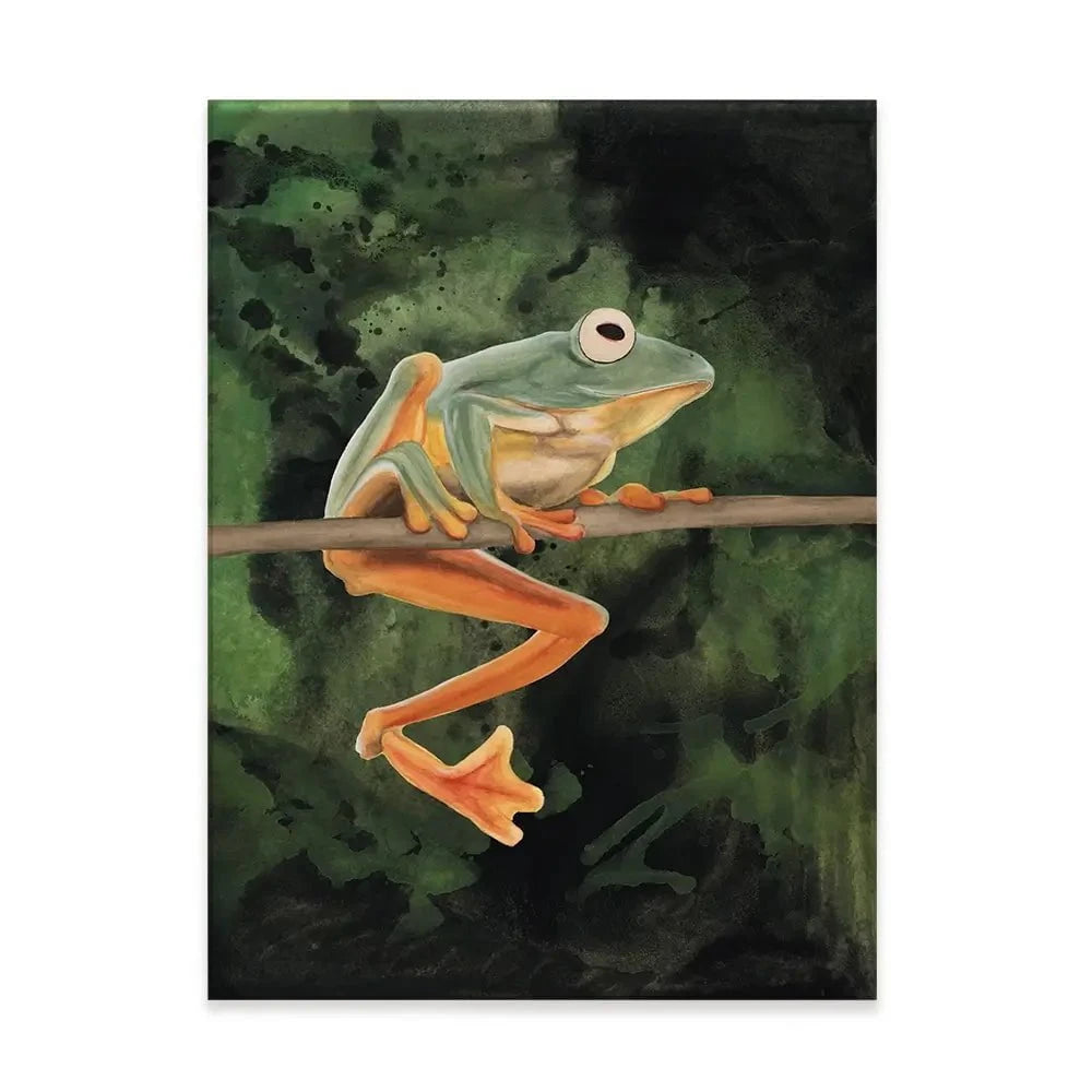 Watercolour Tree Frog Canvas Print