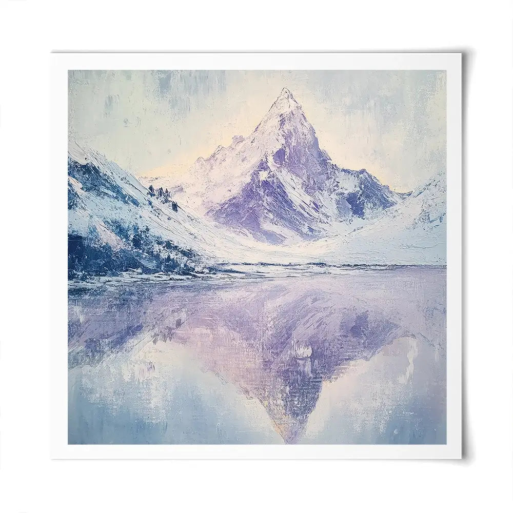 Winter Mountains Square Art Print