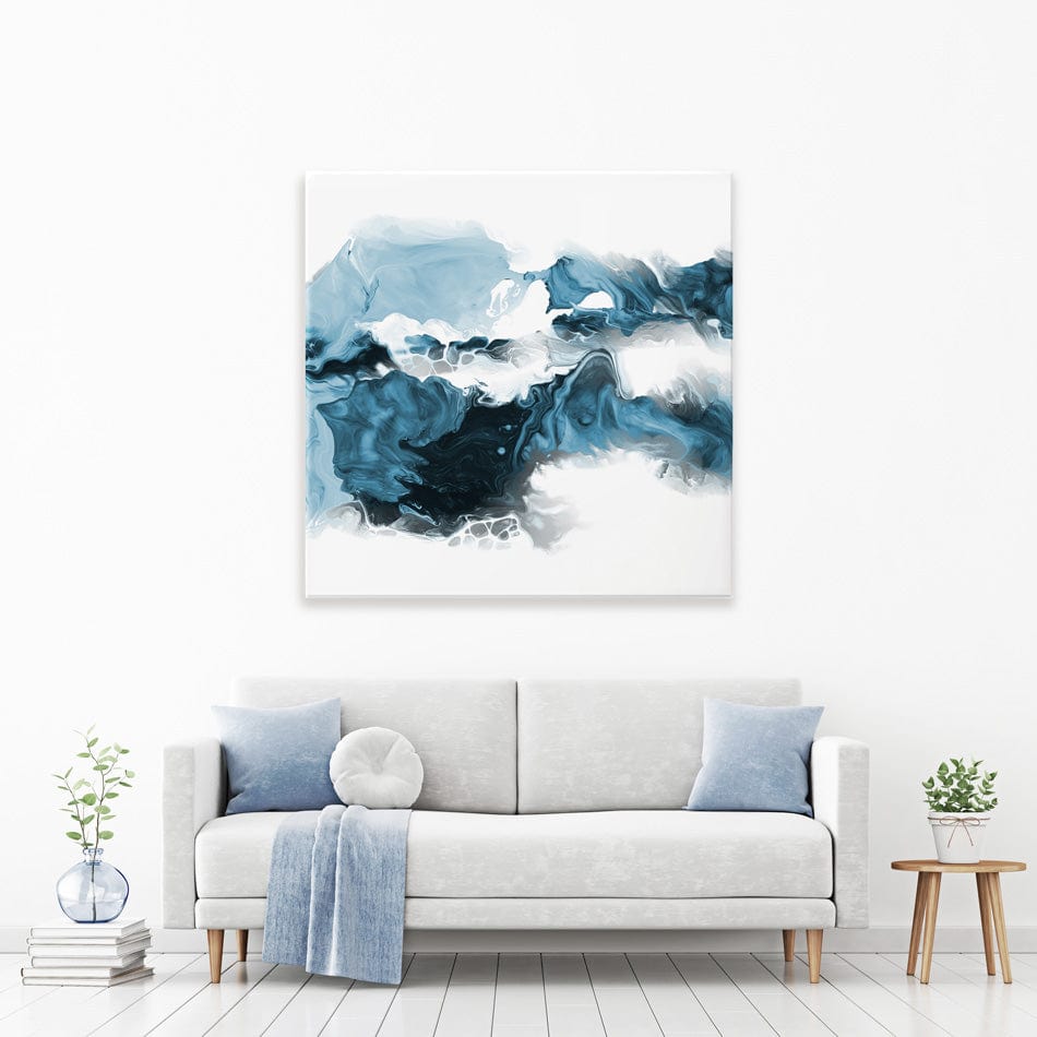 Wispy Blue Square Canvas Print