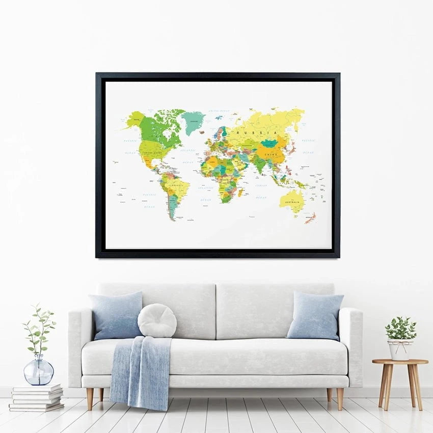 World Map Canvas Print – Art Print Shop