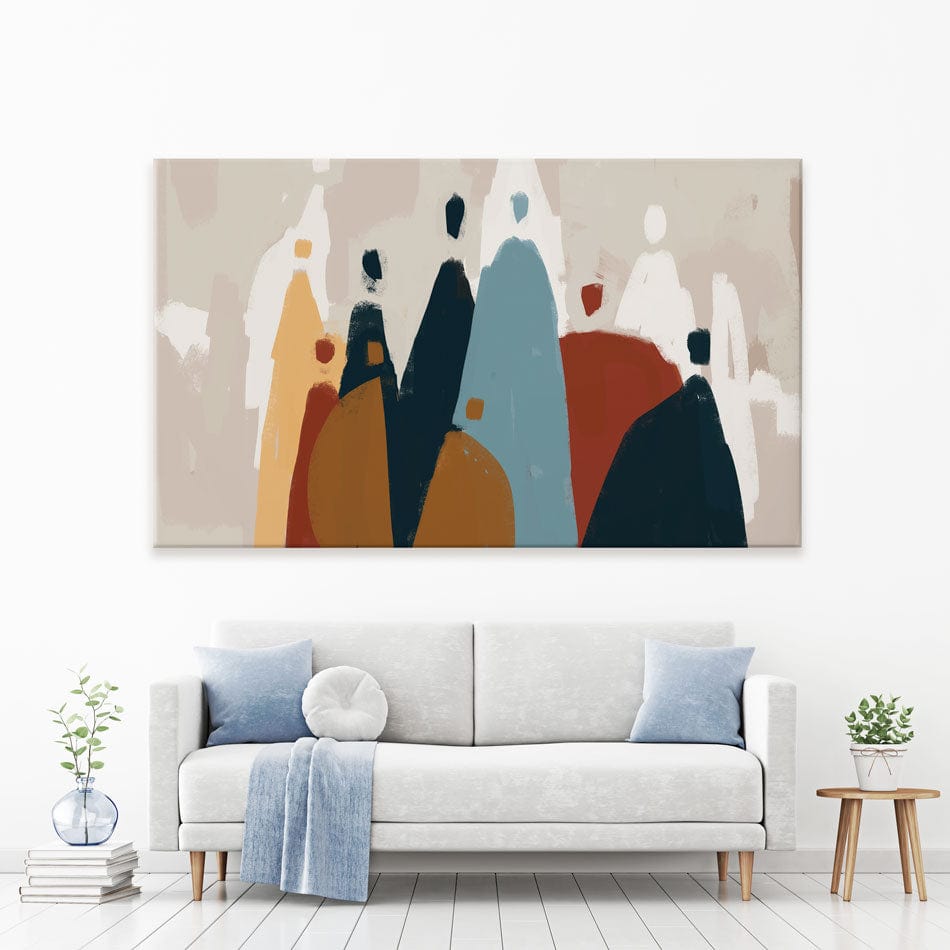 Abstract Group Of People Canvas Print