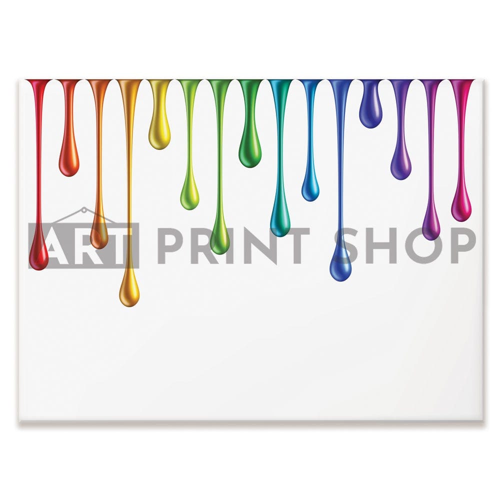 Coloured Paint Drips Canvas Print – Art Print Shop